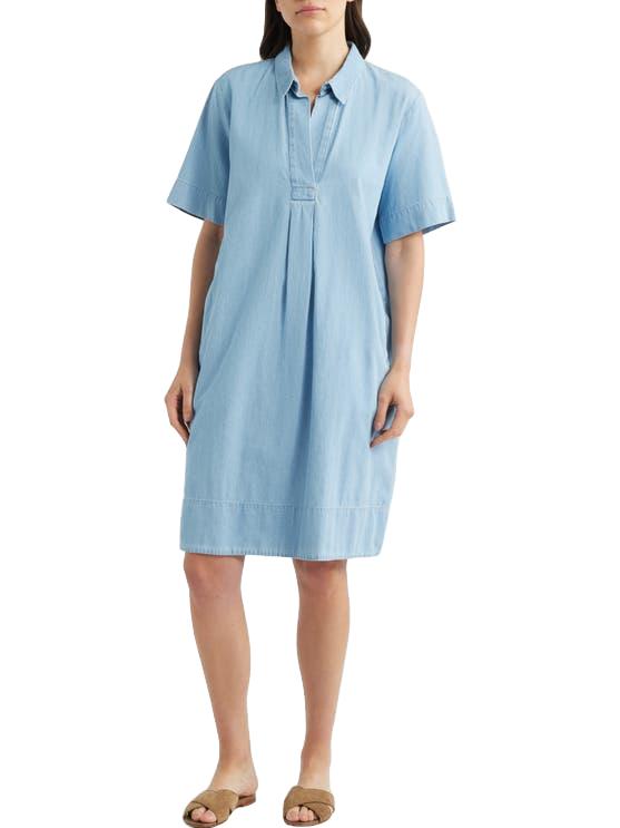 EILEEN FISHER Eileen Fisher Organic Cotton Denim Dress